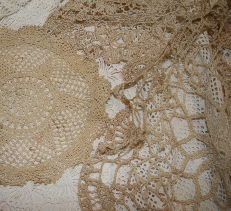 Vintage Art to Wear OOAK Doily Mori Girl Romantic Shabby Topper Duster ...