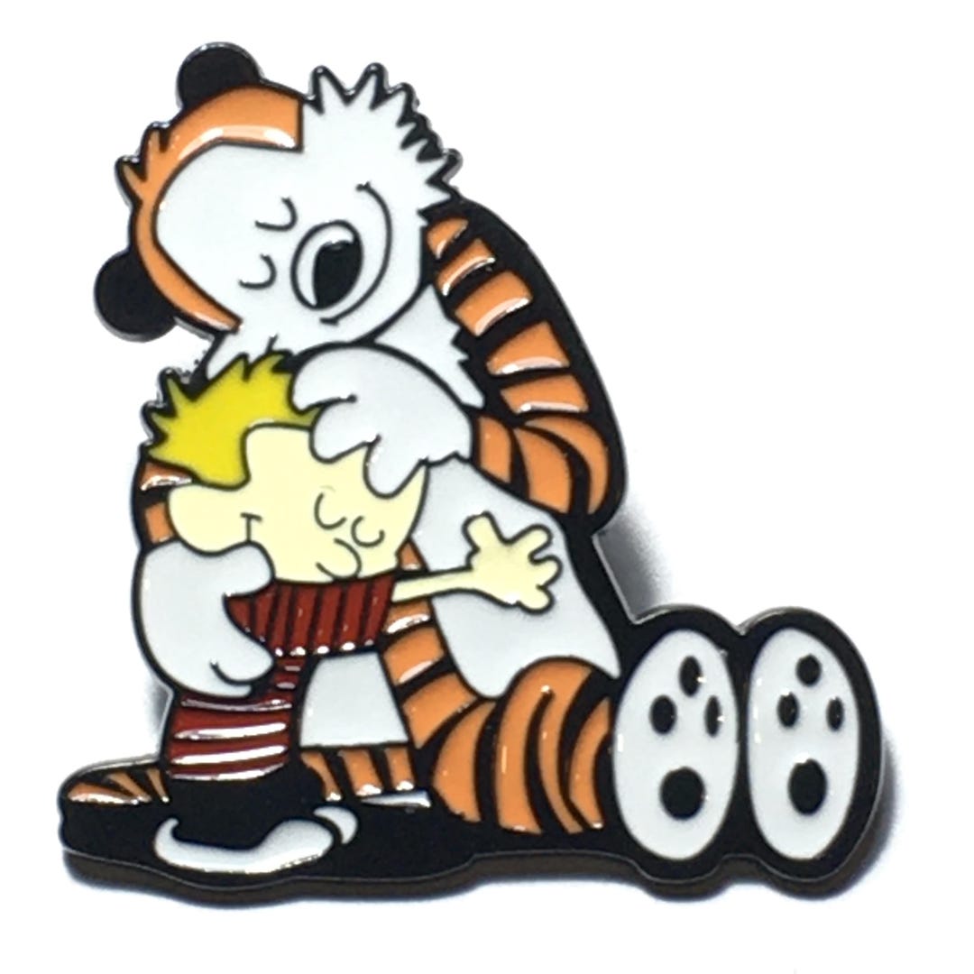 CALVIN and HOBBES Hug Pin - Etsy