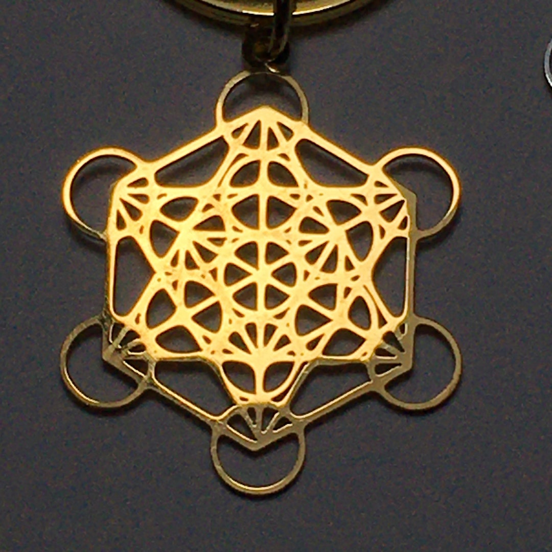 Metatron's Cube Small Metal Keychain (gold) - Etsy
