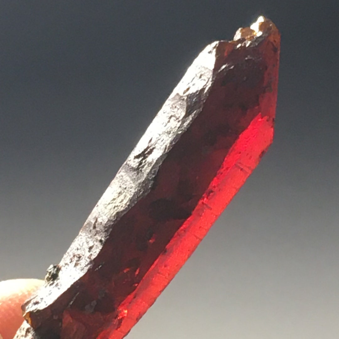 STUNNING FIRE Red ZINCITE Crystal Point - Etsy