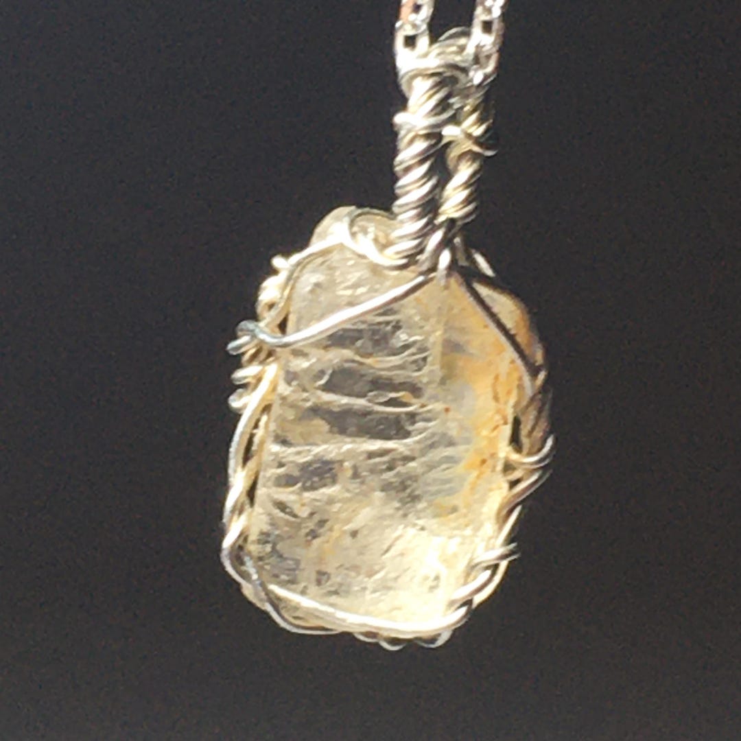 Nigerian Phenakite Silver Wire-wrap Pendant - Etsy