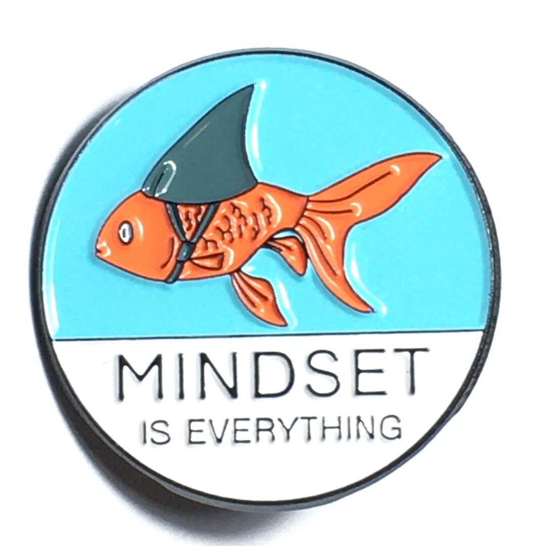 Positive Mindset Goldfish Pin - Etsy