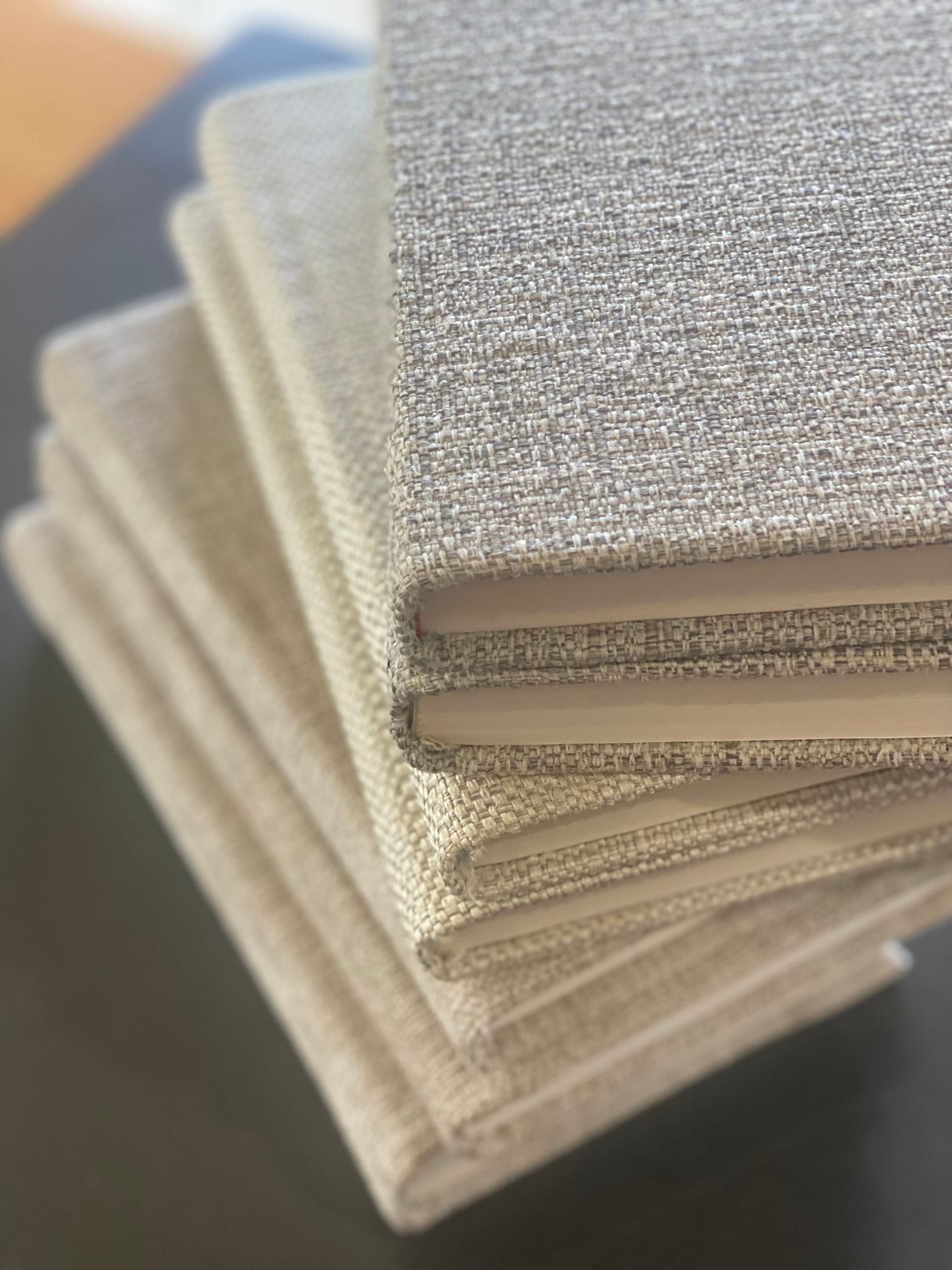 Linen Covered Decorative Books, Shelf Decor, Neutral Shelf Decor, Mix ...