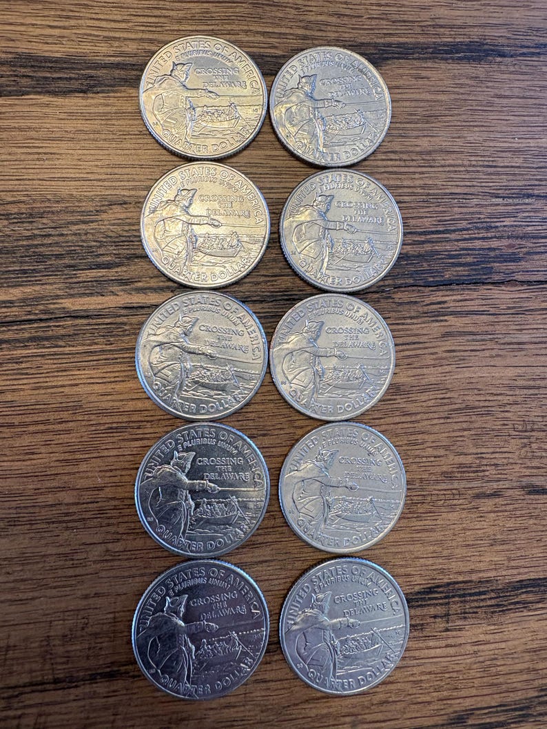 Hand-selected (20) Washington Crossing the Delaware Quarters – Historic ...