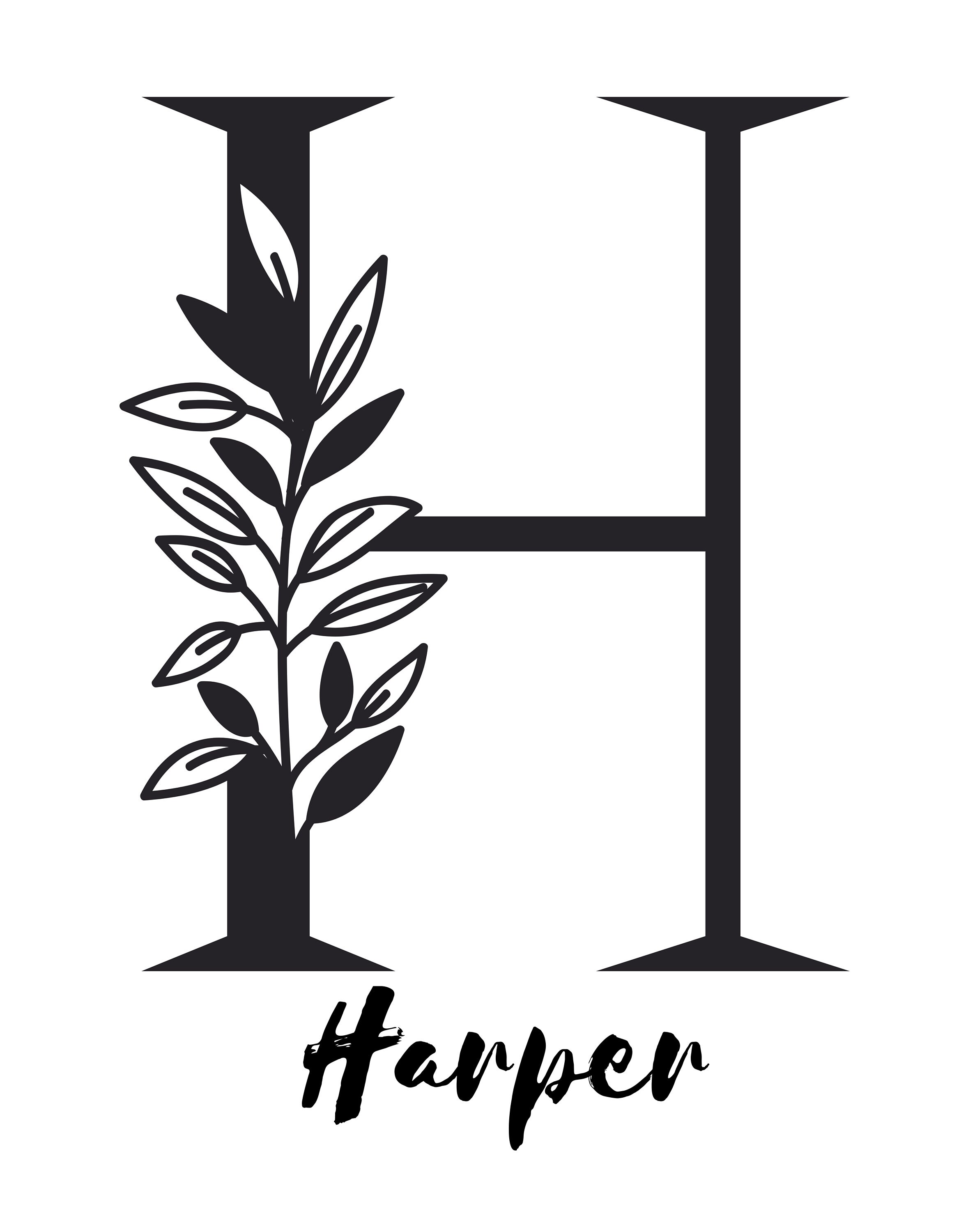 Harper Name Print Nursery Print, Baby Shower, Baby Gift - Etsy