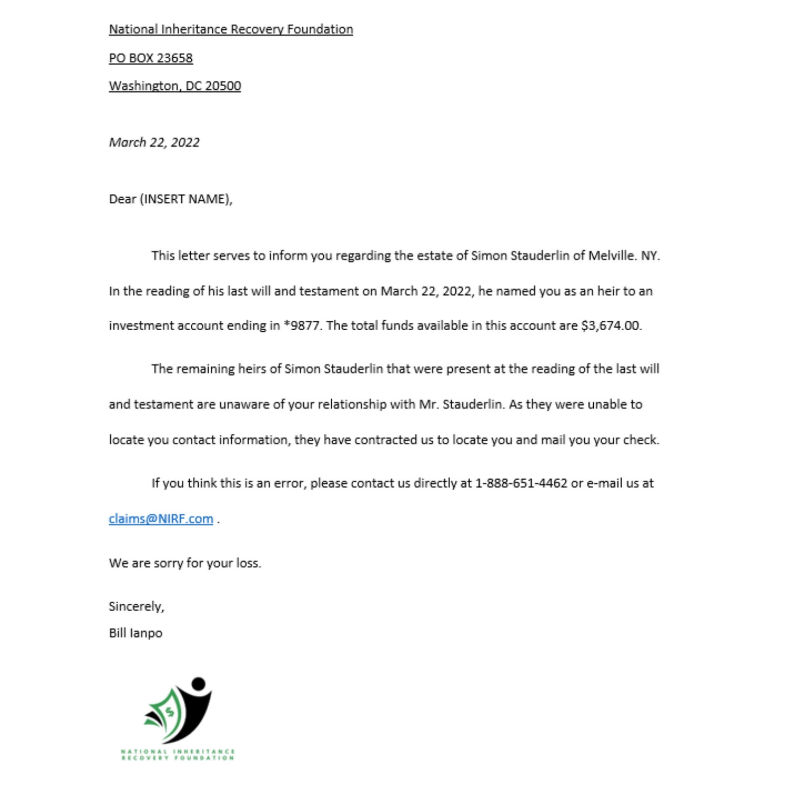 Printable Fake Check Prank – April Fool's Day Inheritance (digital ...