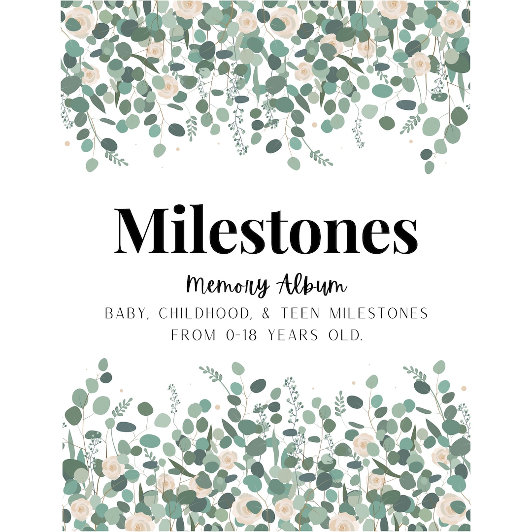 Milestones Memory Album Baby, Childhood, & Teen Milestones From 0-18 ...