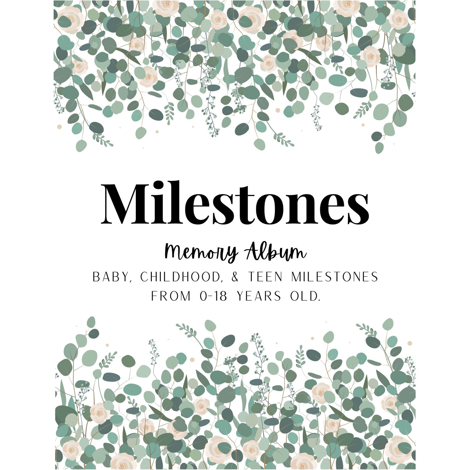 Milestones Memory Album Baby, Childhood, & Teen Milestones From 0-18 ...