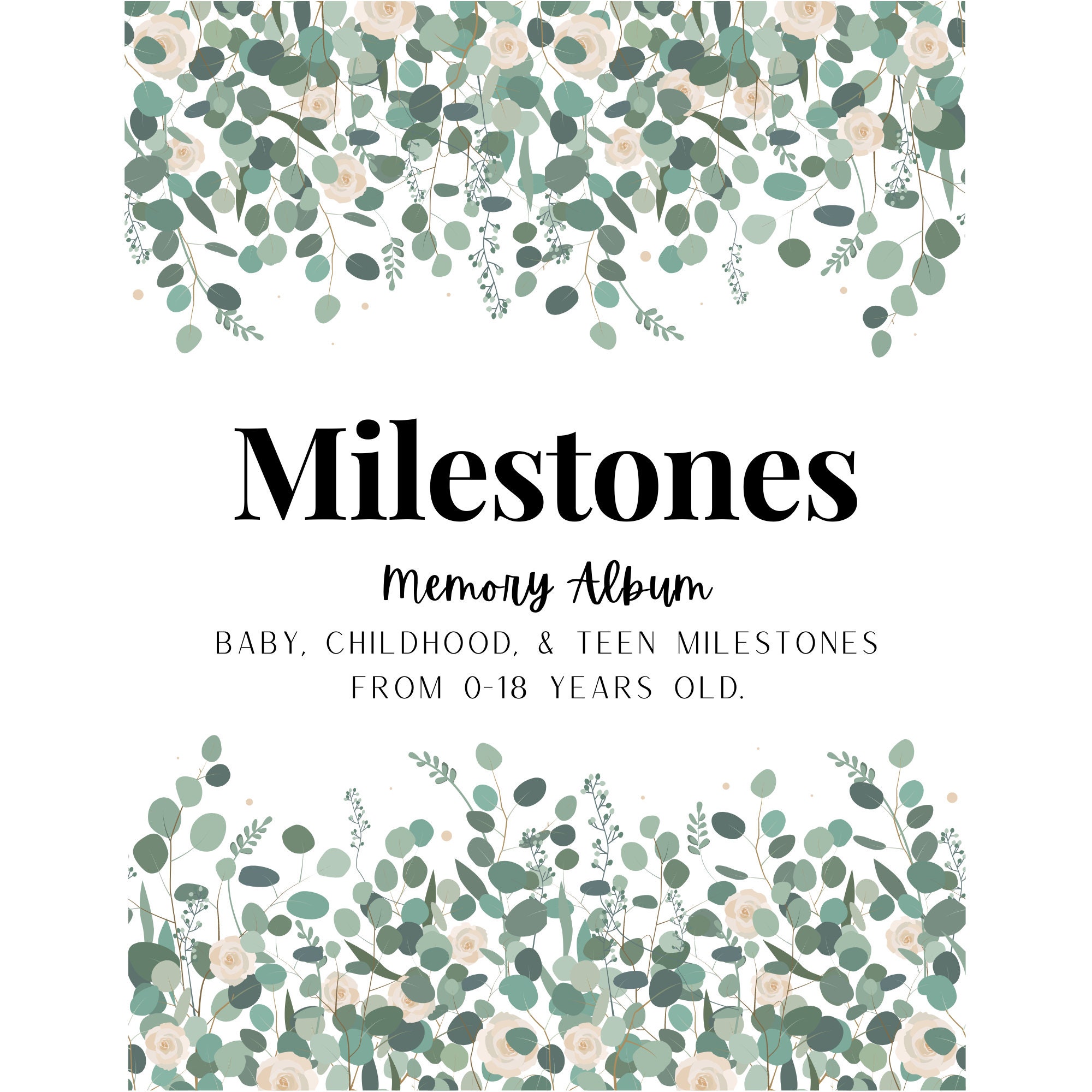 Milestones Memory Album Baby, Childhood, & Teen Milestones From 0-18 ...
