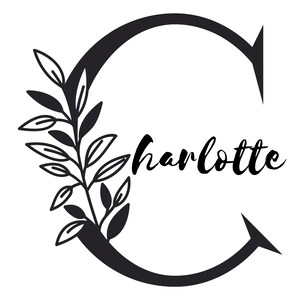 Charlotte - Name Print - Nursery Print, Baby Shower, Baby Gift - Etsy