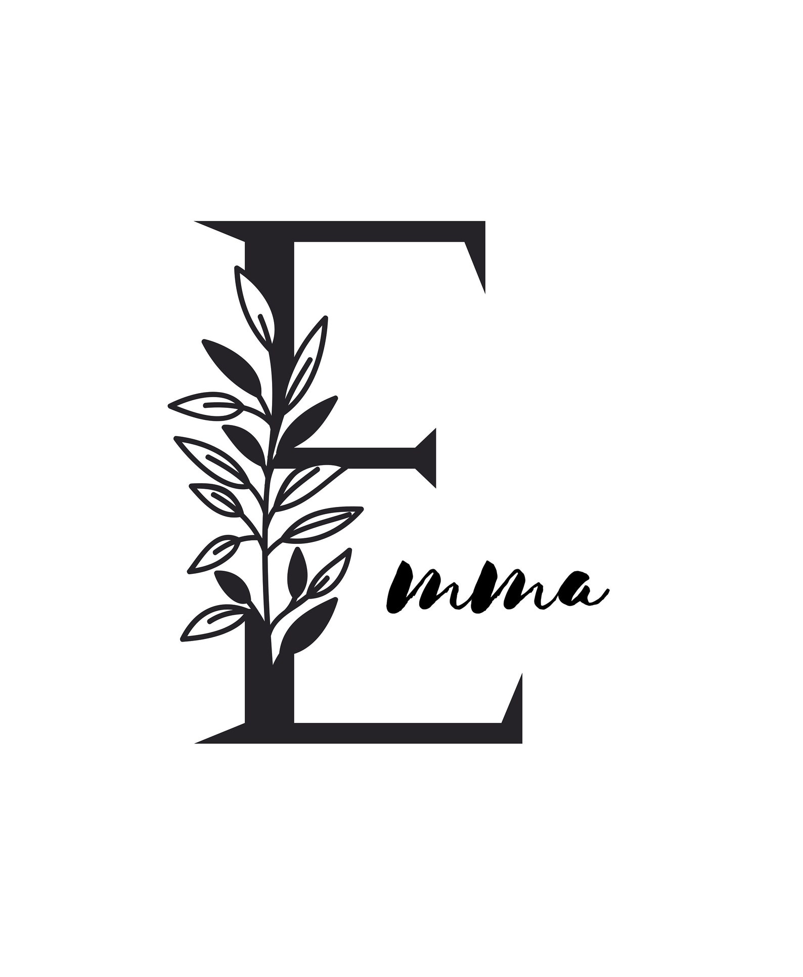 Emma - Name Print - Nursery Print, Baby Shower, Baby Gift - Etsy