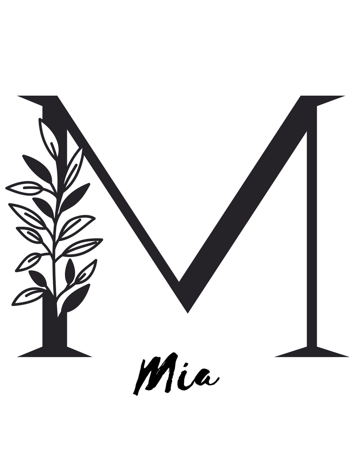 Mia Name Print Nursery Print Baby Shower Baby Gift - Etsy UK