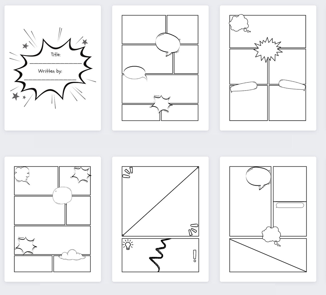 Blank Comic Book to Create Your Own Comic; Fun for Kids, Road Trip ...
