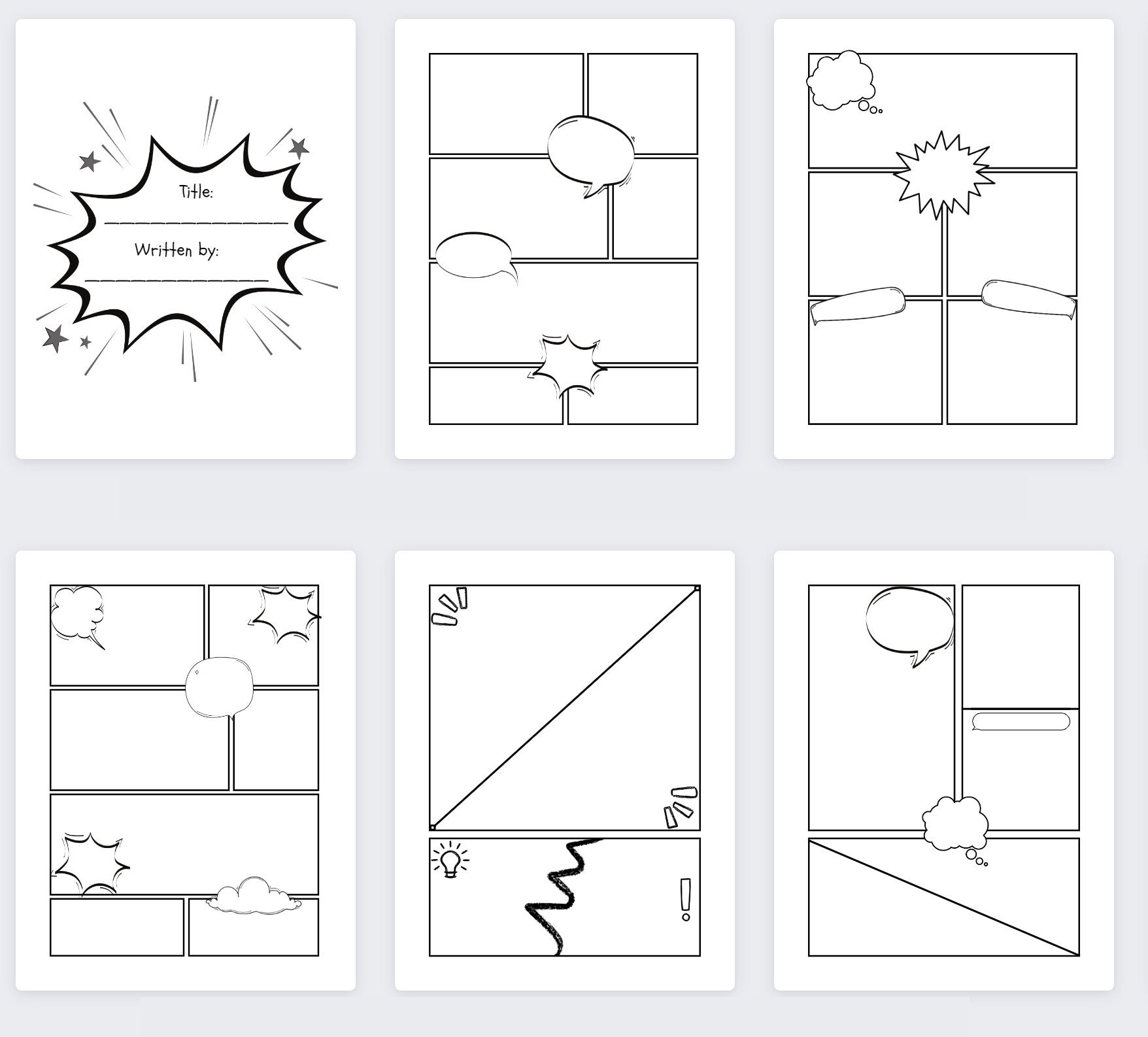 Blank Comic Book to Create Your Own Comic; Fun for Kids, Road Trip ...