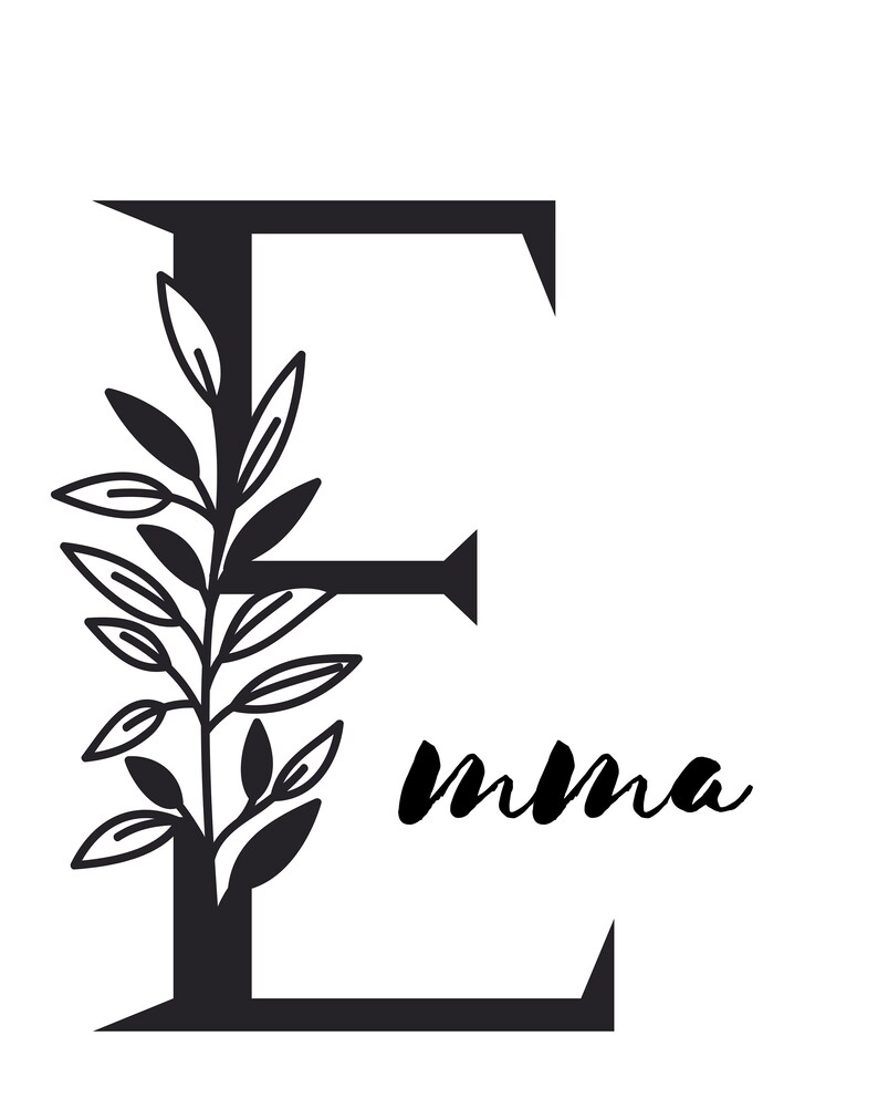 Emma - Name Print - Nursery Print, Baby Shower, Baby Gift - Etsy