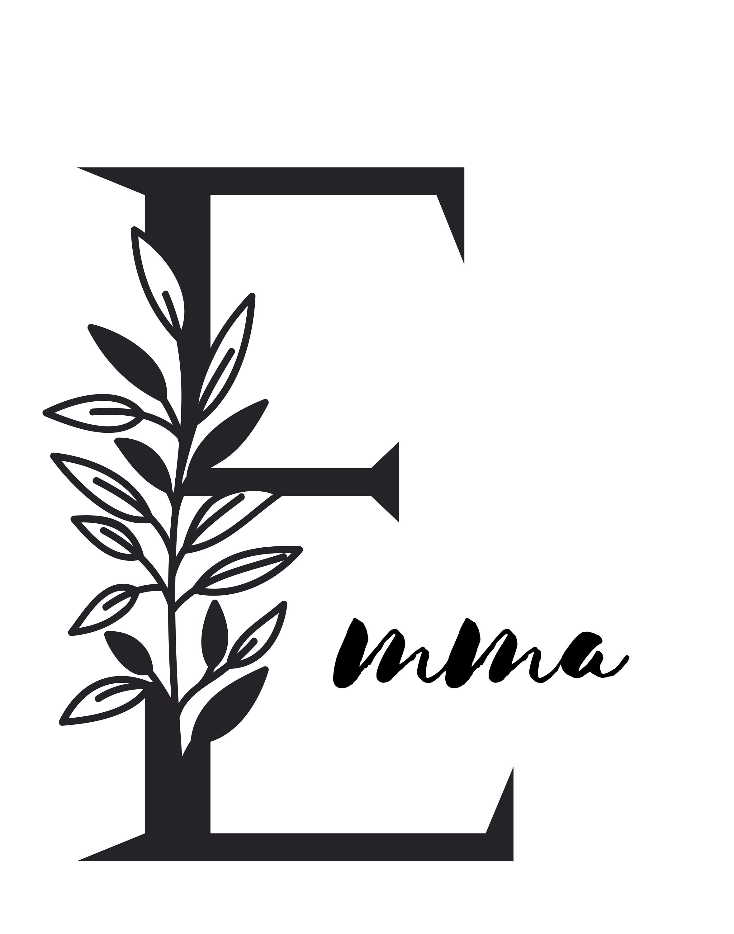 Emma - Name Print - Nursery Print, Baby Shower, Baby Gift - Etsy