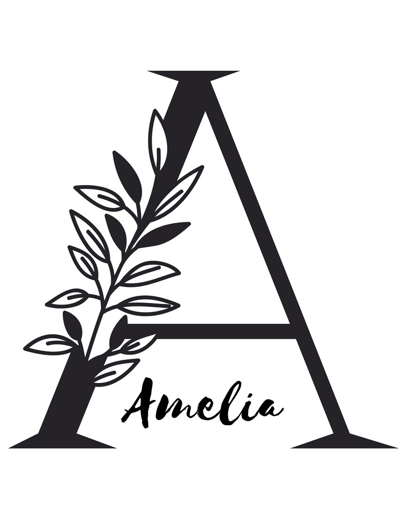 Amelia - Name Print - Nursery Print, Baby Shower, Baby Gift - Etsy