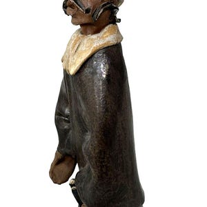 S.G. Healy Folk Art Pottery Monk Scholar Figurine 16.25 Inches Books ...