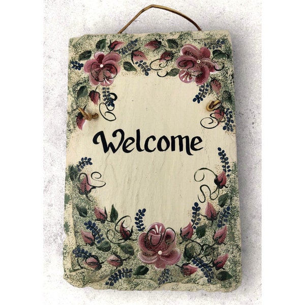Slate Welcome Sign - Etsy
