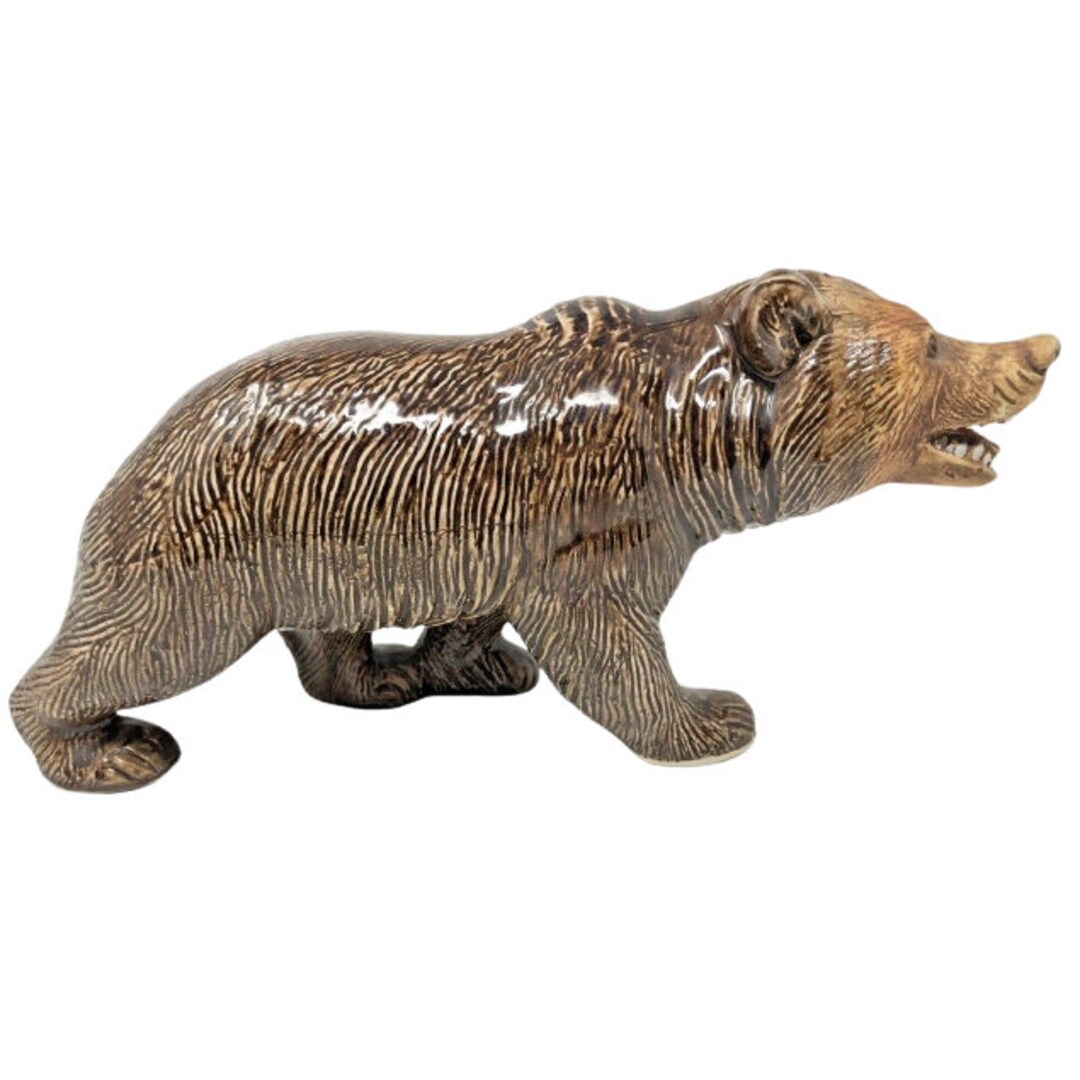 Vintage Victoria Ceramics Brown Bear Grizzly Figurine Souvenir - Etsy