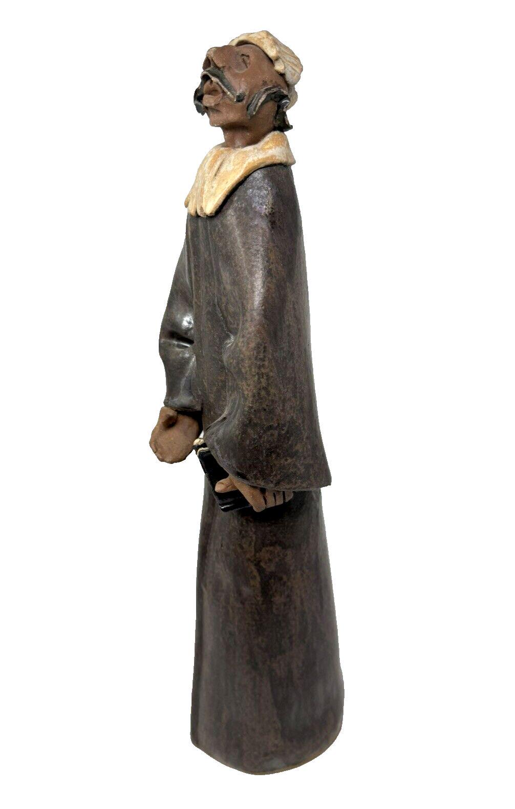 S.G. Healy Folk Art Pottery Monk Scholar Figurine 16.25 Inches Books ...