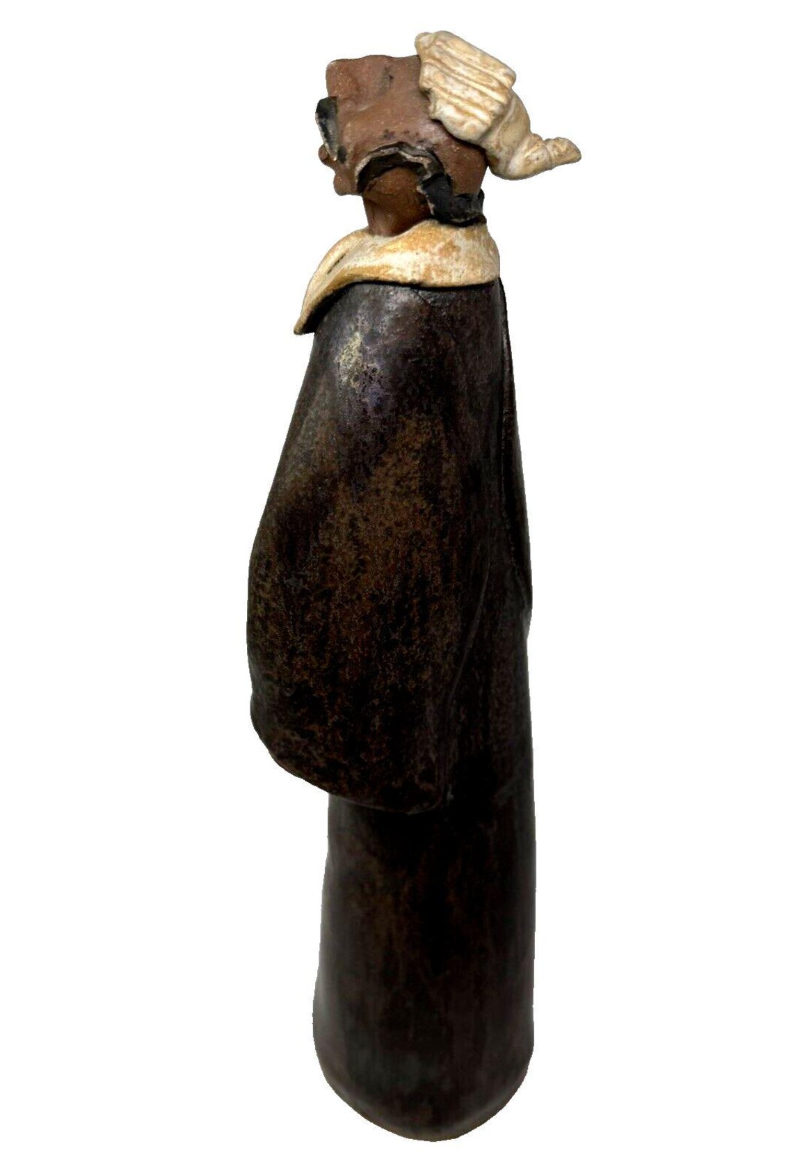 S.G. Healy Folk Art Pottery Monk Scholar Figurine 16.25 Inches Books ...