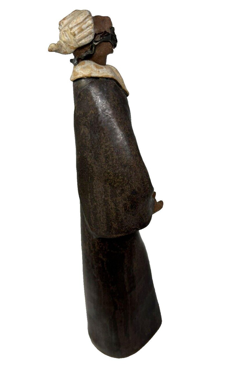 S.G. Healy Folk Art Pottery Monk Scholar Figurine 16.25 Inches Books ...