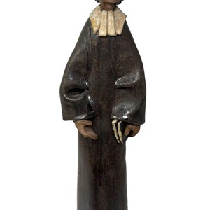 S.G. Healy Folk Art Pottery Monk Scholar Figurine 16.25 Inches Books ...