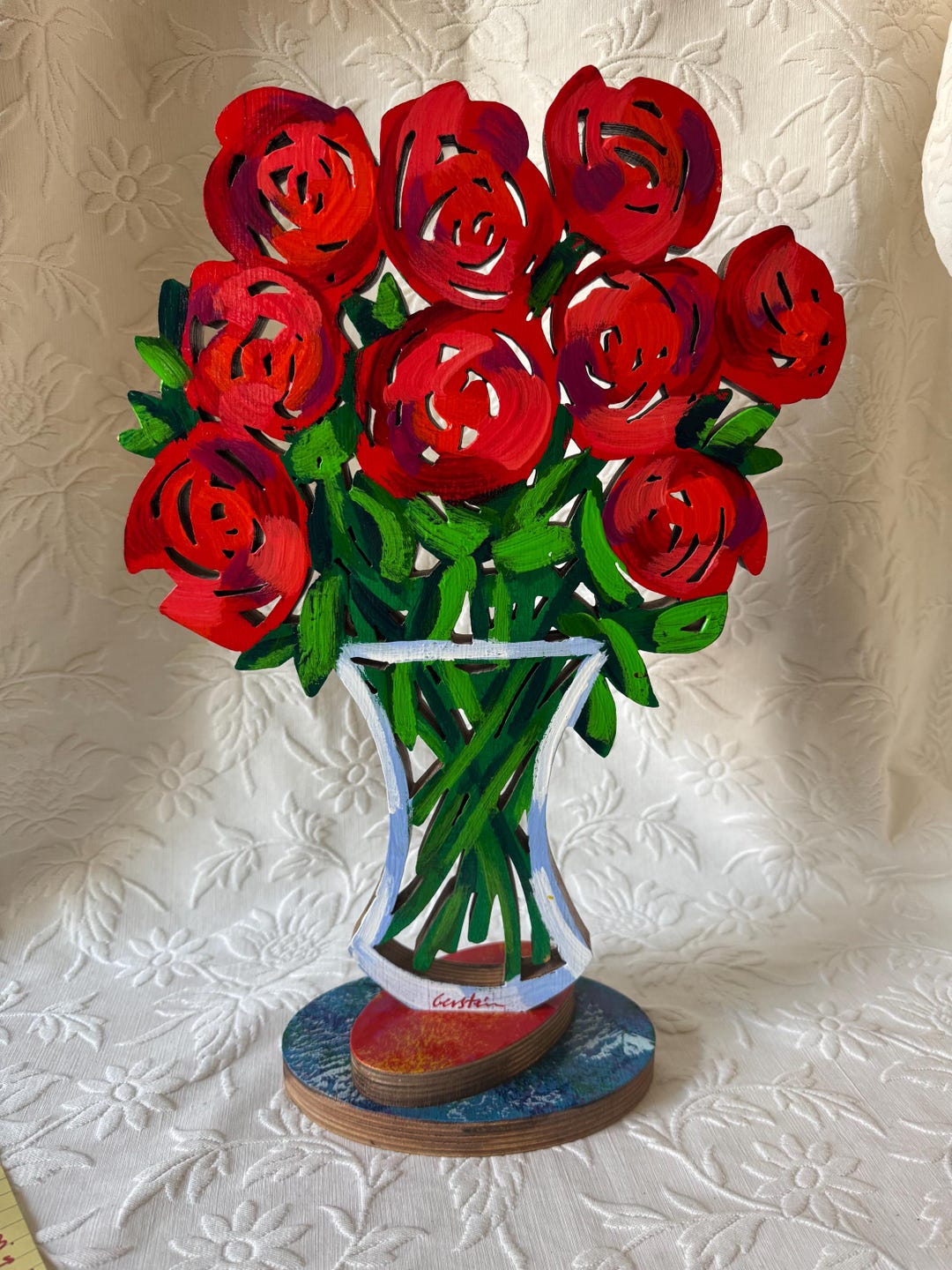 David Gerstein Pop Art - Red Roses / Yellow Roses - Etsy