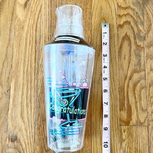 Vintage NOS Congratulations Cocktail Shaker, Plastic Novelty Barware ...
