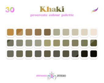 Basic Skin Tones Procreate Color Palette 30 Color Swatches iPad ...