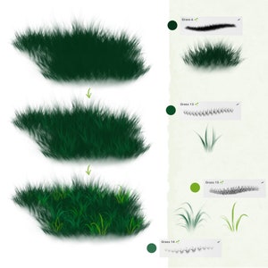 18 Grass Brushes Procreate - Etsy