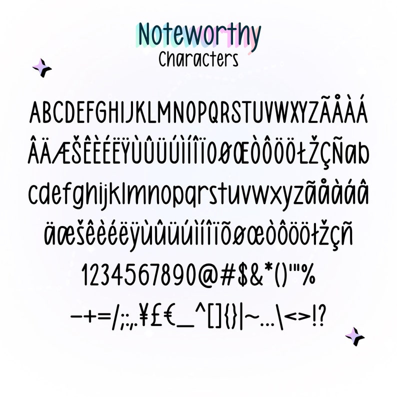 Noteworthy Handwritten Typeface • OTF File Format • Notes, Planners ...