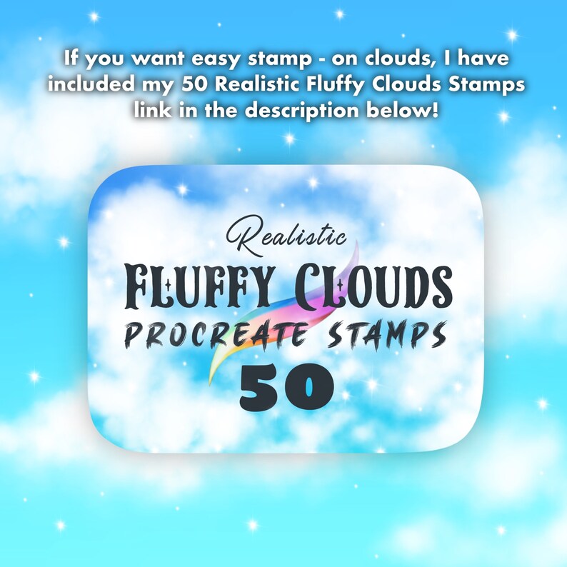 60 Clouds Pack Procreate Brushes & Stamps | Etsy