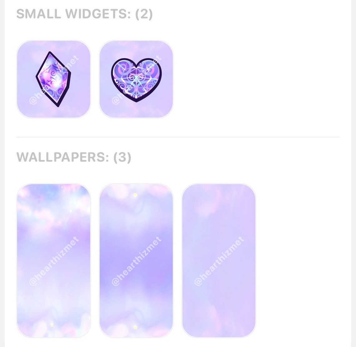 Purple Crystal Phone Theme • App Icons • Widgets • Wallpapers - Etsy
