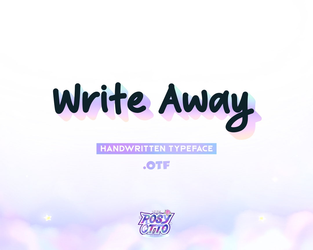 Write Away Handwritten Typeface Font • Notes, Planners, Bujo, Journal ...