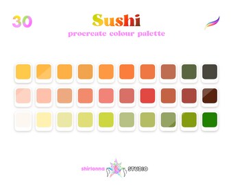Sushi Color Palette | Etsy Australia