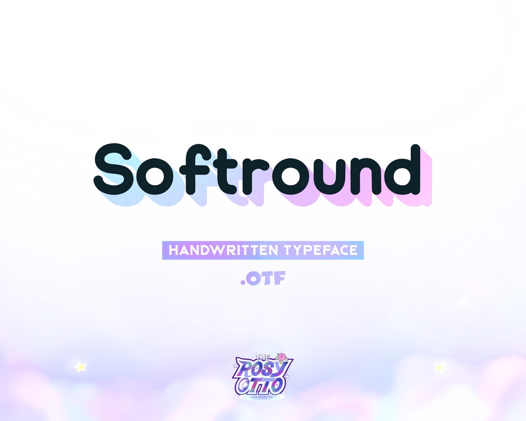 Soft Round Handwritten Typeface/font • .OTF & .TTF Format - Etsy
