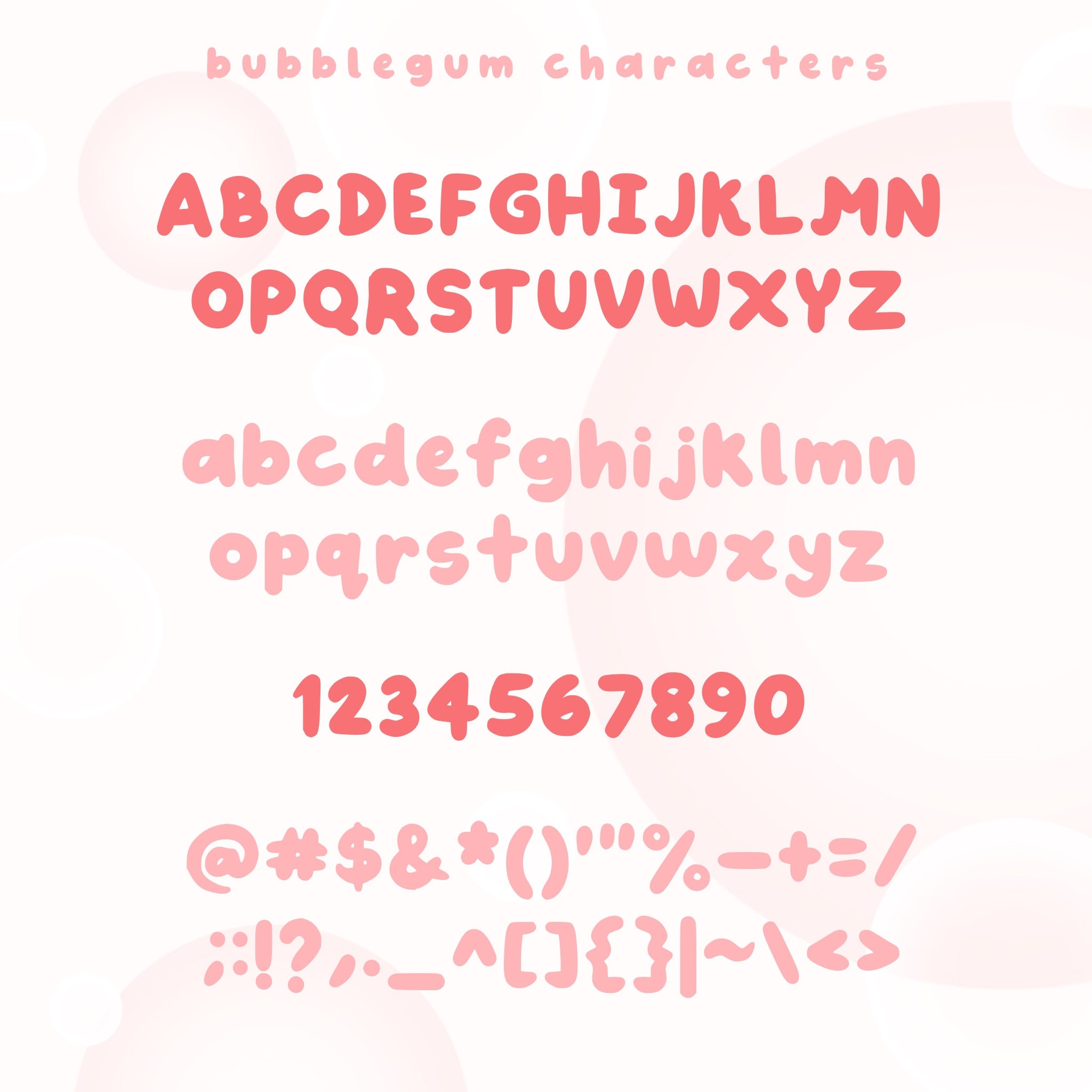 Bubblegum Typeface .TTF & .OTF Handwritten Font - Etsy