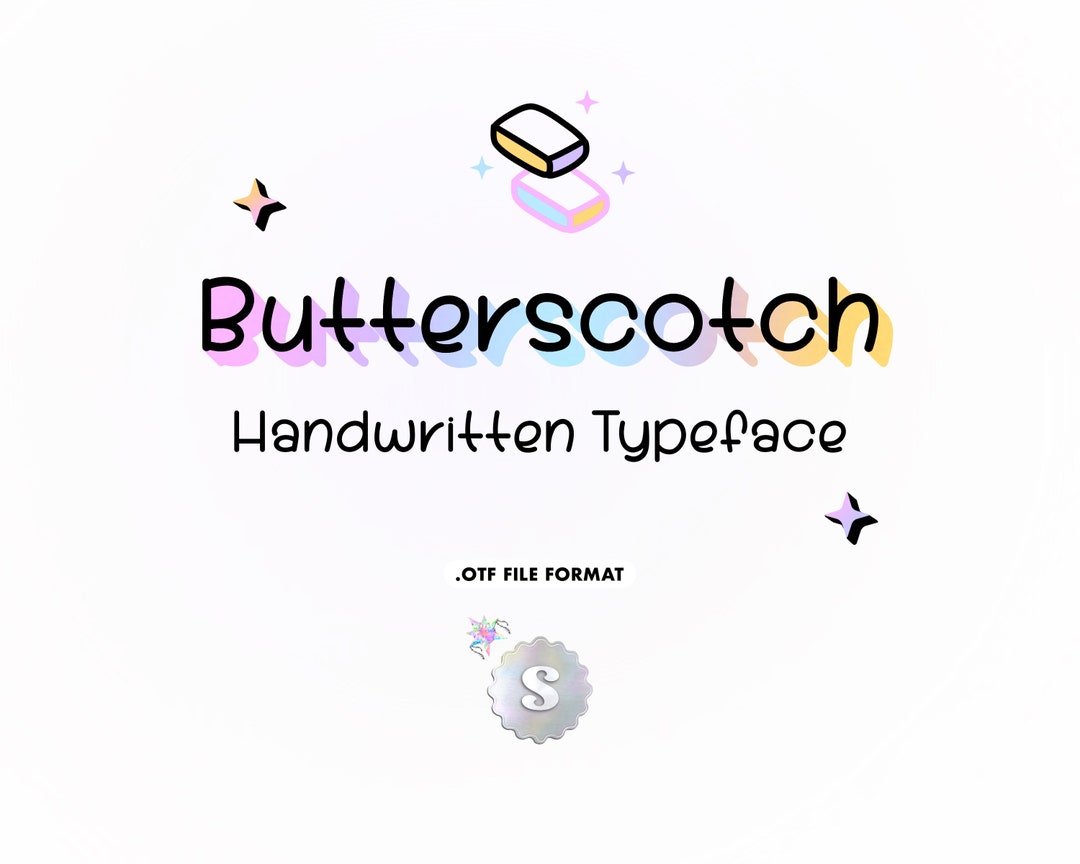 Butterscotch Typeface Handwritten Font - Etsy