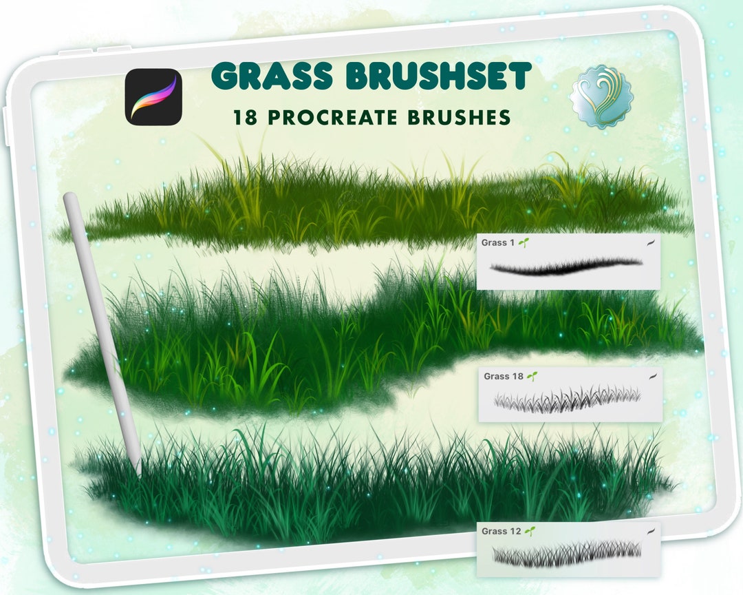 18 Grass Brushes Procreate - Etsy