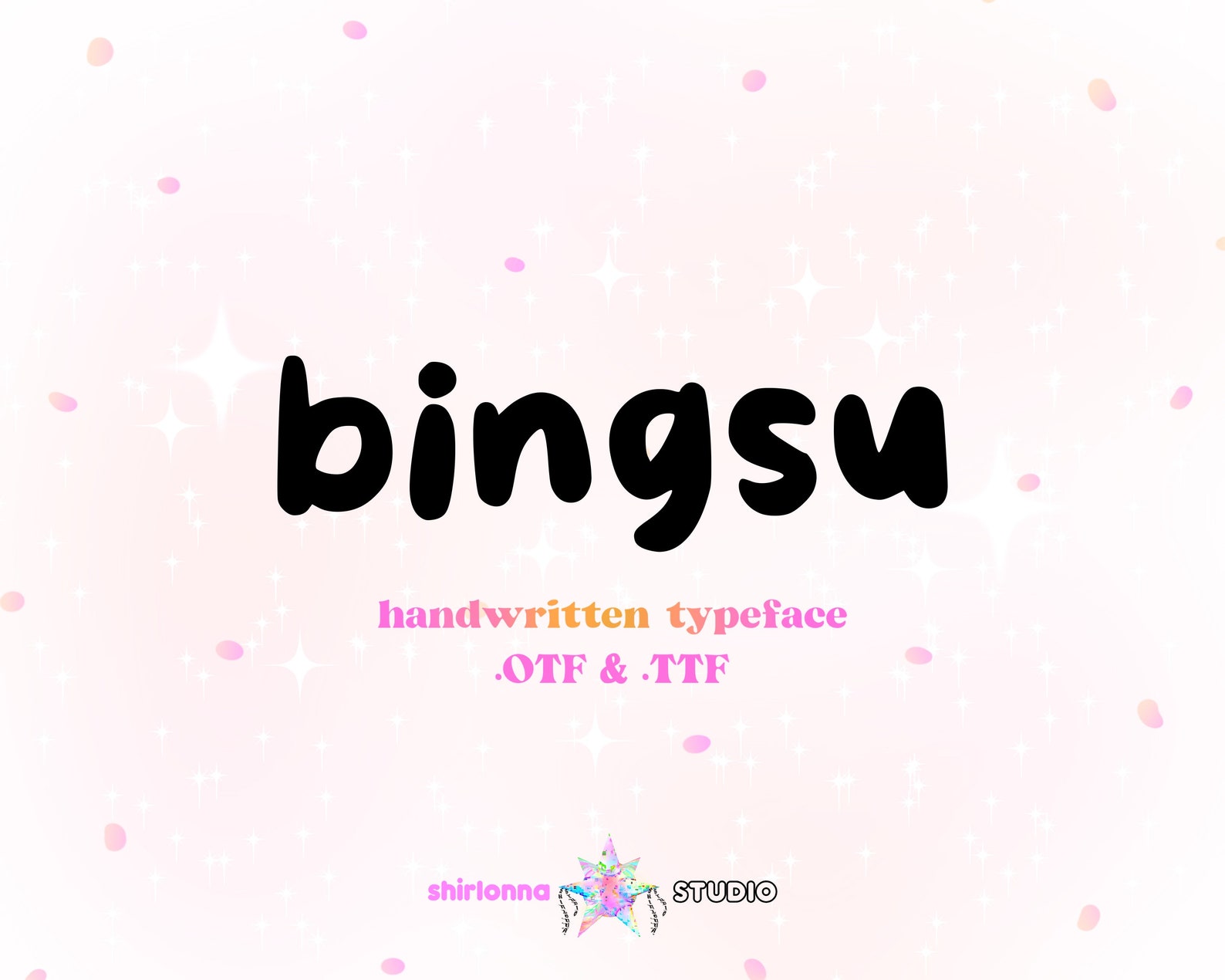 Bingsu Handwritten Typeface Font Procreate - Etsy