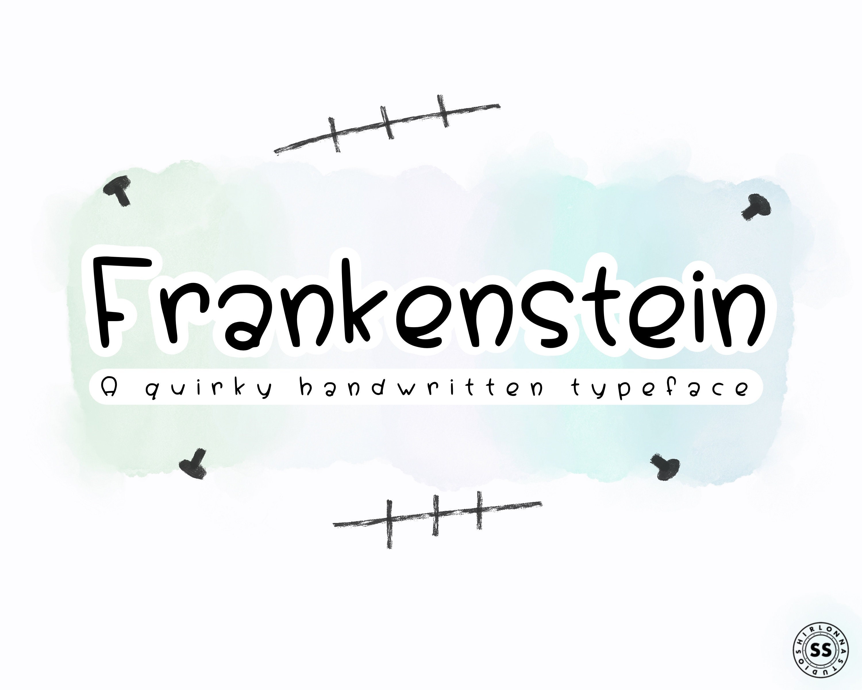 Frankenstein Typeface .OTF & .TTF Handwritten Font - Etsy