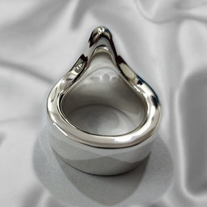 Heavy Long V Ring Solid Silver Extra Weight Custom Made Cock and ...