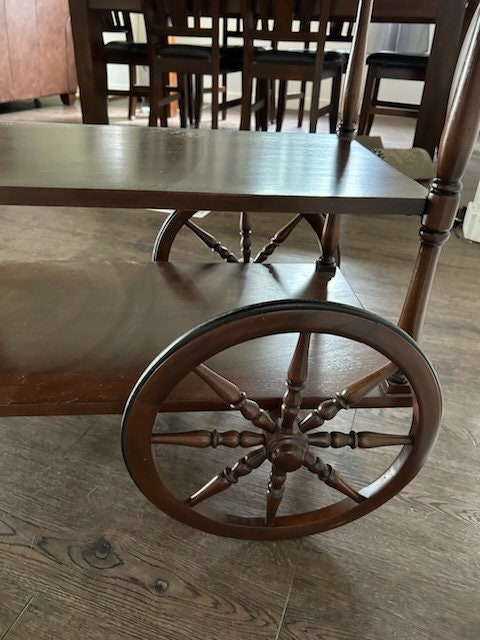 Vintage Victorian Mahogany Bar Cart, Tea Service Trolley 1920's - Etsy