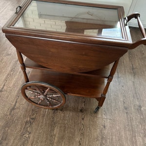 Vintage Victorian Mahogany Bar Cart, Tea Service Trolley 1920's - Etsy