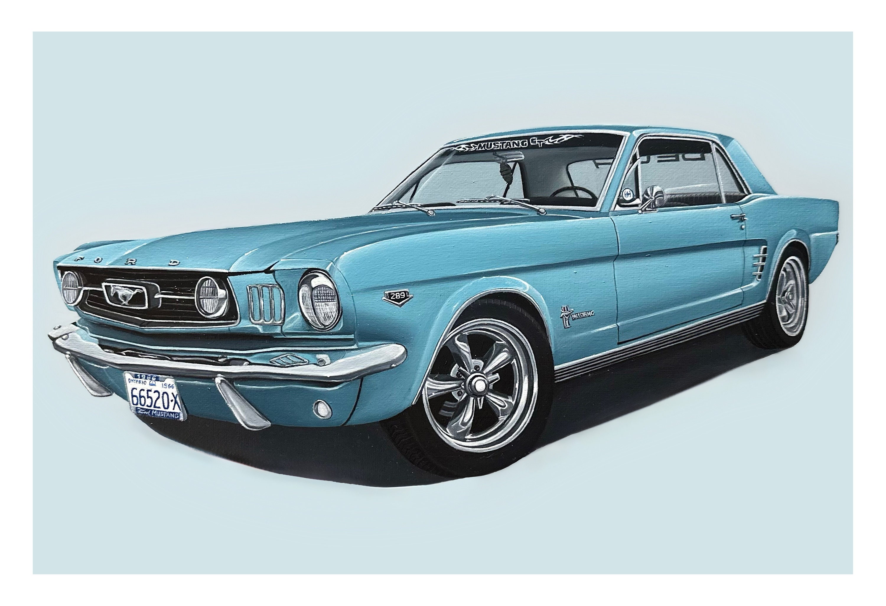 Classic Mustang Art Print - Etsy