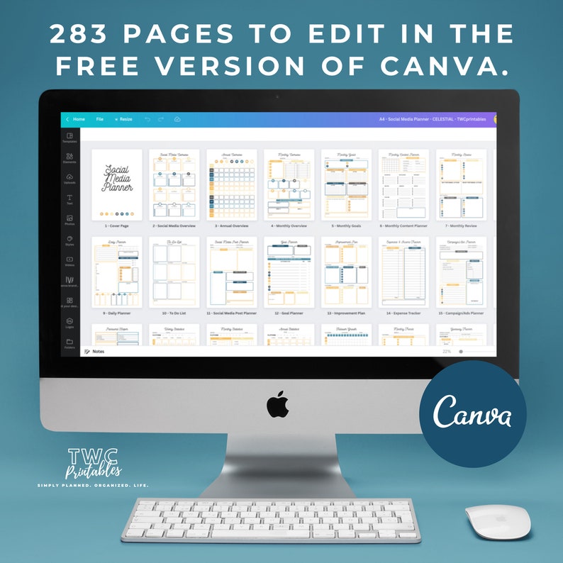 Social Media Planner Templates Canva Instagram Template - Etsy