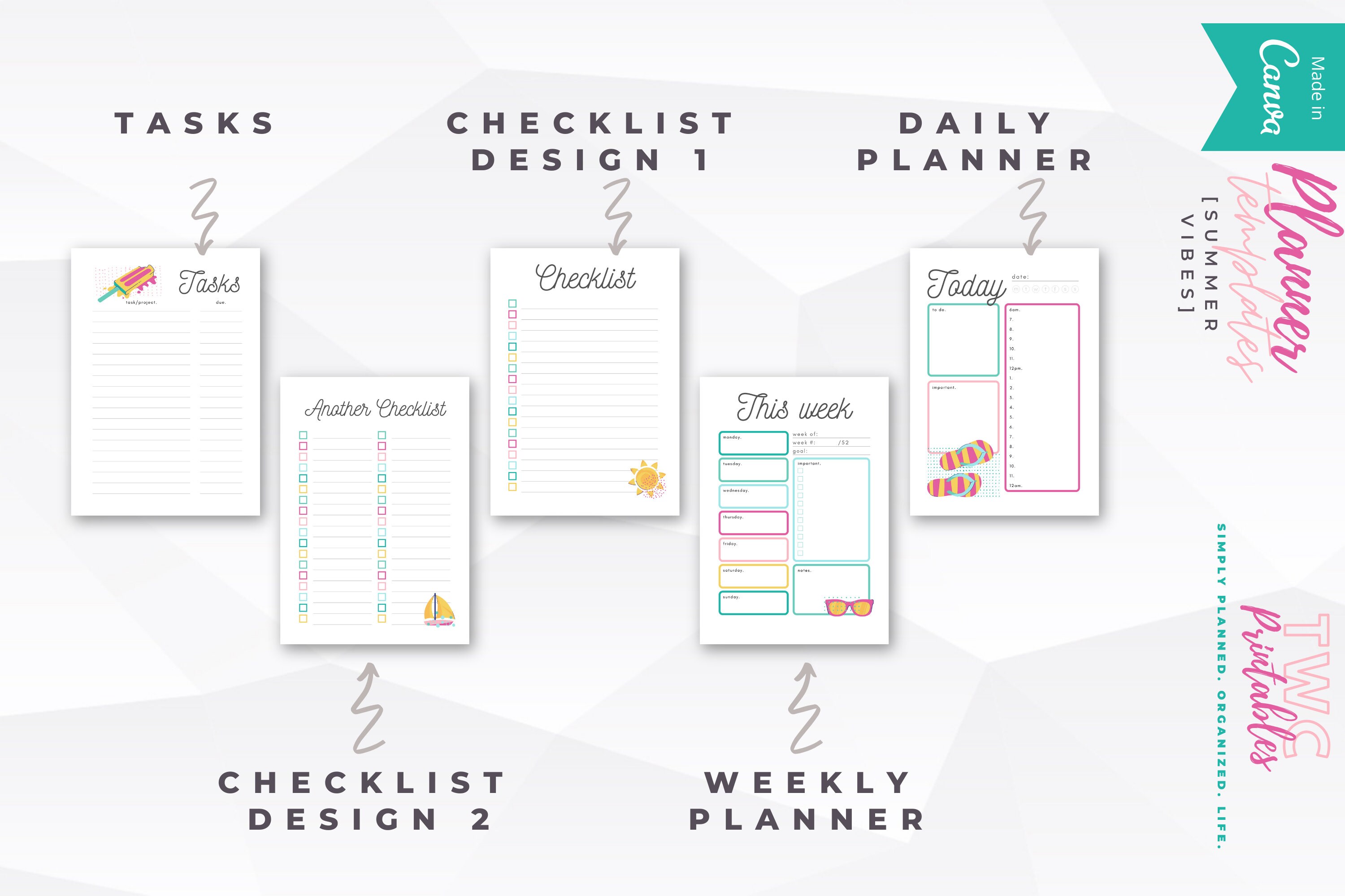 Basic Planner Inserts Editable With Canva 10 Pages Daily to Do List ...