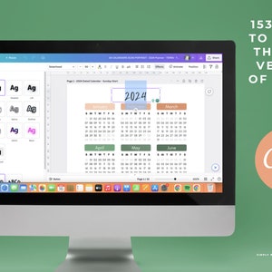 2024 Planner Templates for Canva 153 Pages Calendar and Planner ...